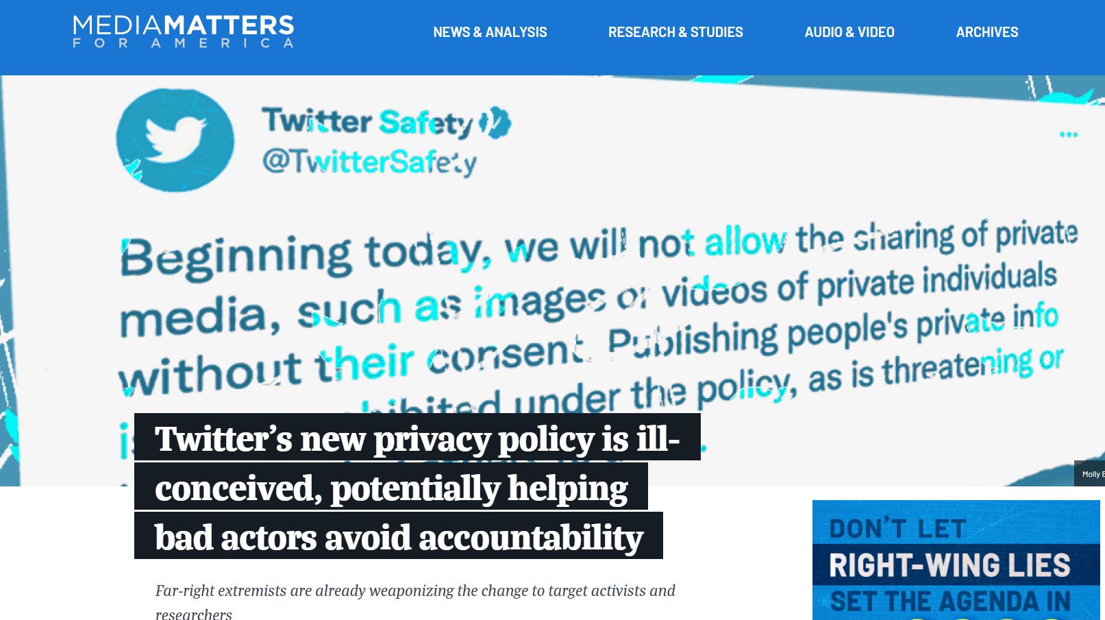 Two major left-wing media outlets complain that Twitter’s new rule ...